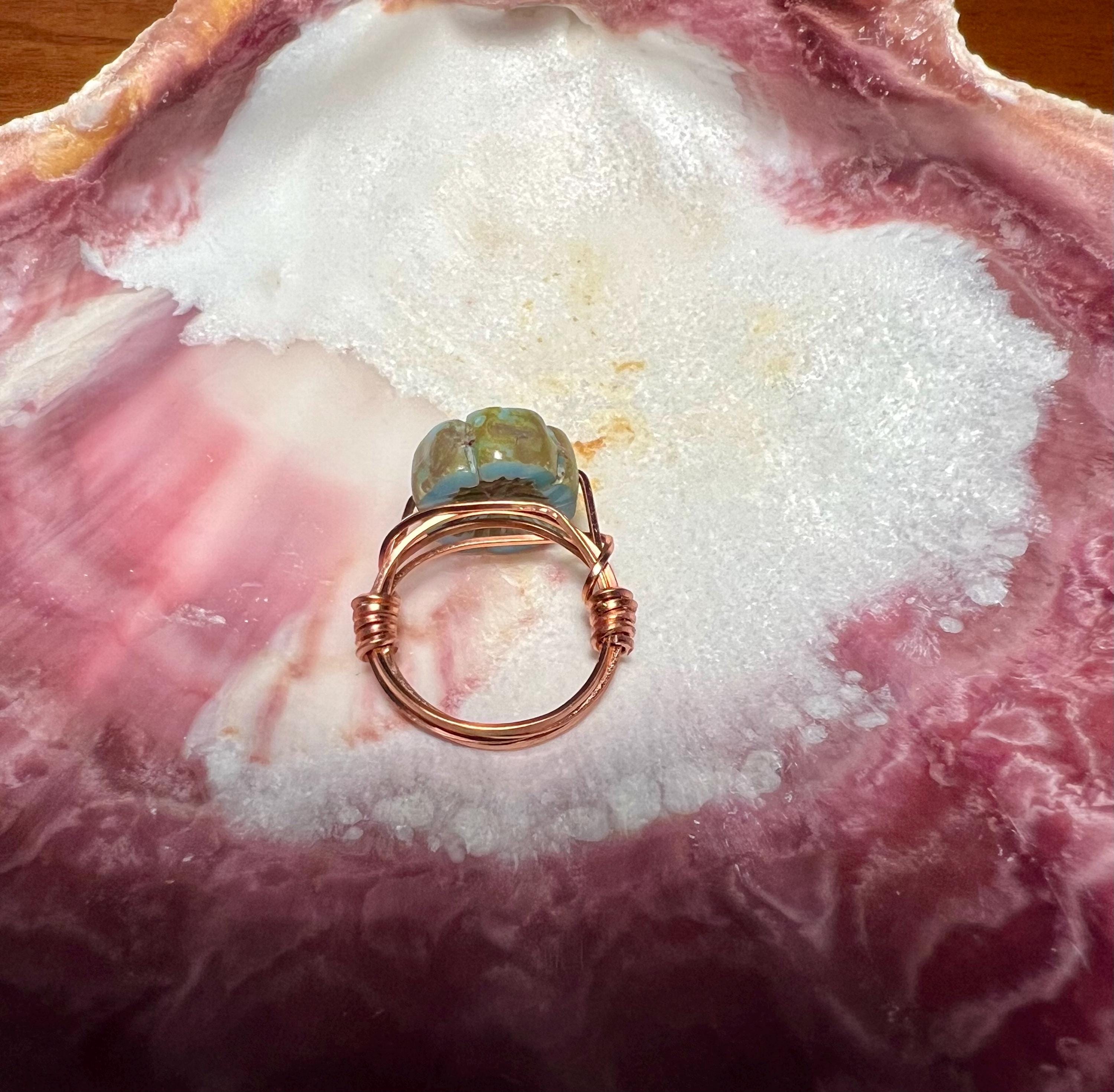 Ceramic Flower Ring - Etsy