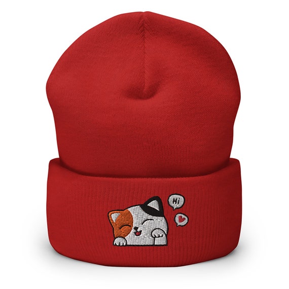 Cute Calico Cat Beanie / Calico Mom Beanie Gift / Calico Dad - Etsy