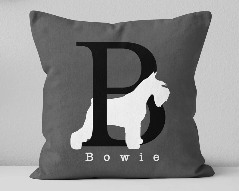 Personalized Schnauzer Pillow / Schnauzer Lover Gift / Schnauzer Mom ...
