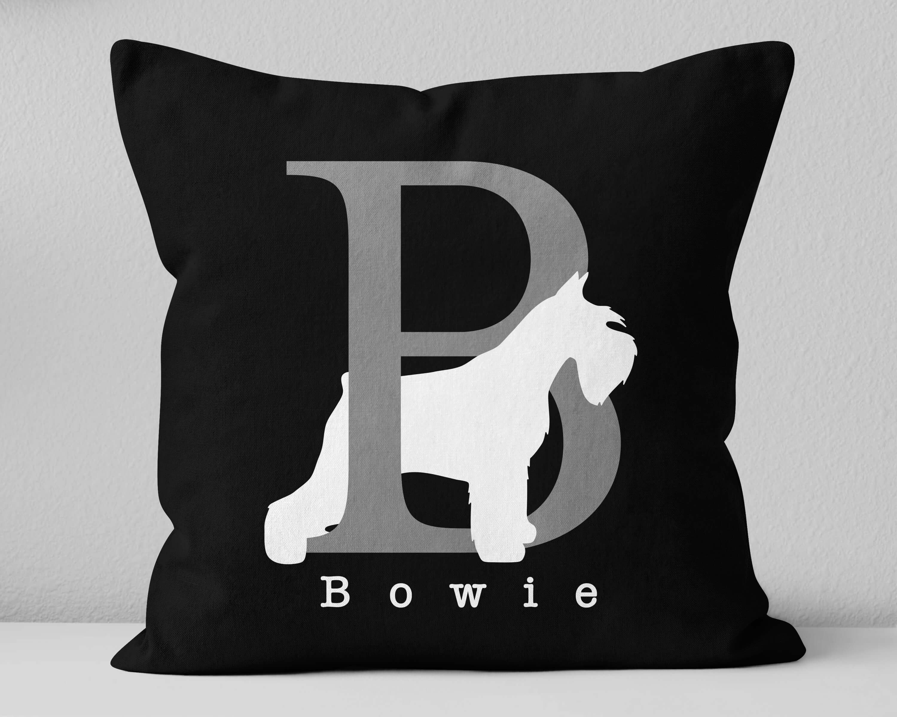 Personalized Schnauzer Pillow / Schnauzer Lover Gift / Schnauzer Mom ...