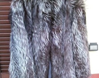 Indigo Fox Fur Coat | Etsy