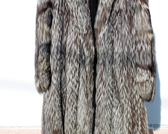 Indigo Fox Fur Coat | Etsy
