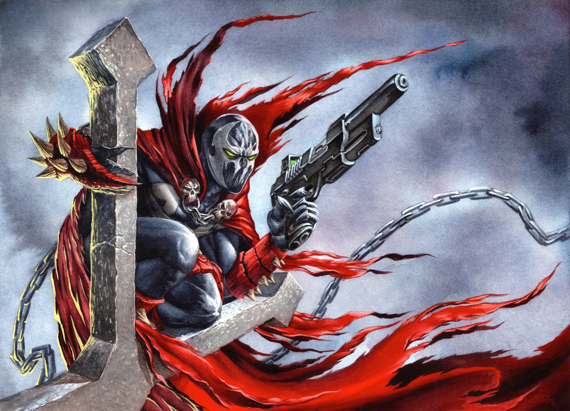 Spawn on the Cross - Etsy