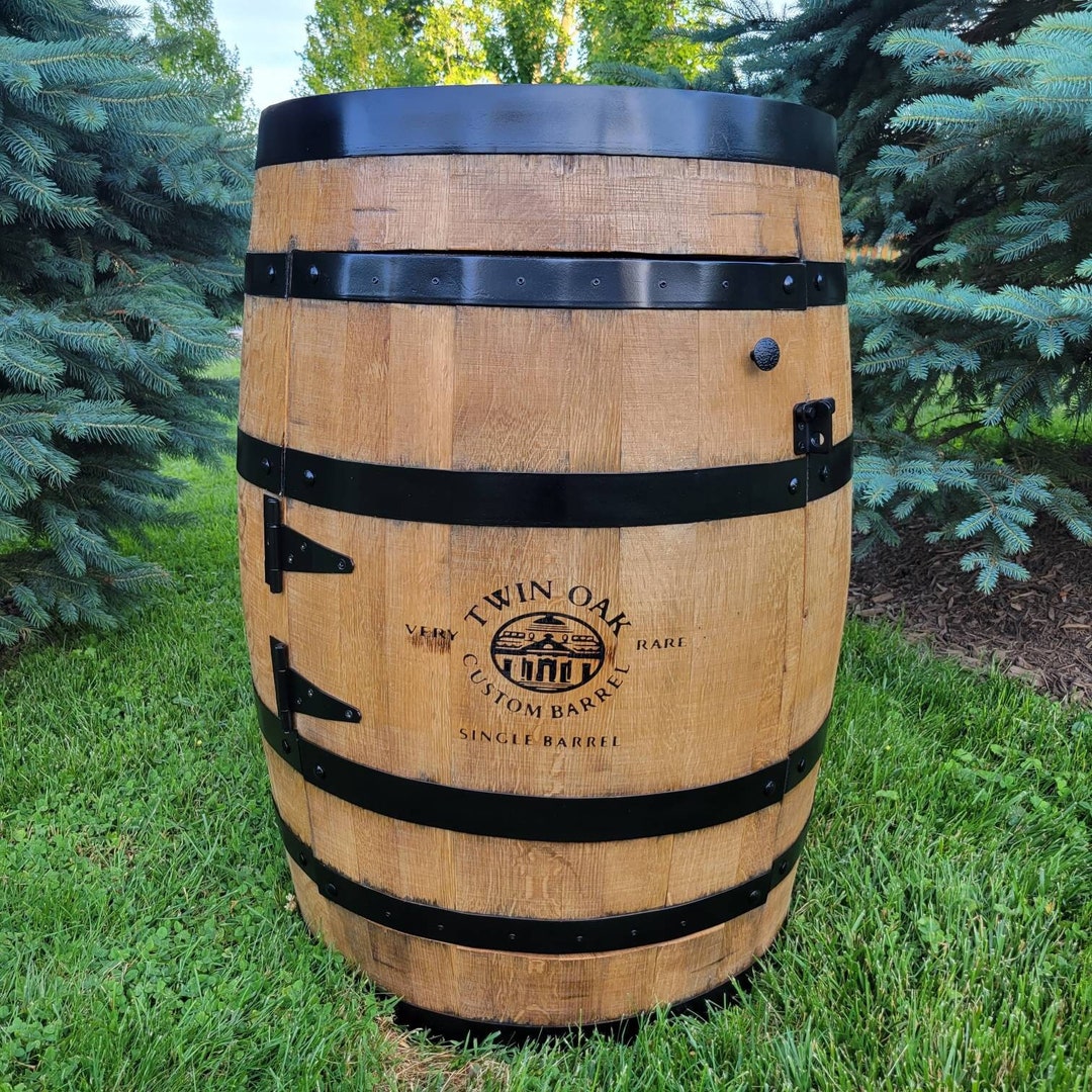 Whiskey Barrel Liquor Cabinet. Handcrafted, Man Cave, Custom Barrels ...