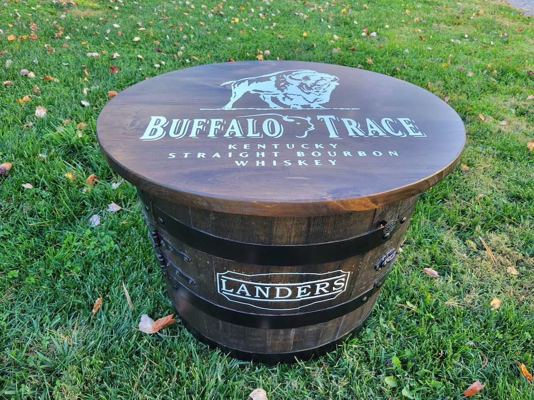 Custom Whiskey Barrel Table, Liquor Cabinet. - Etsy