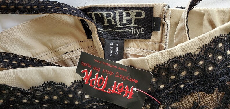 TRIPP Black Velvet & Lace Cami and Pencil Skirt Set Y2K NWT Sz Large Hot Topic - Etsy