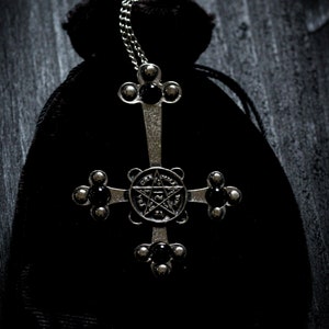 Silver Plated Cross of Dark Light, Key of Solomon - Etsy