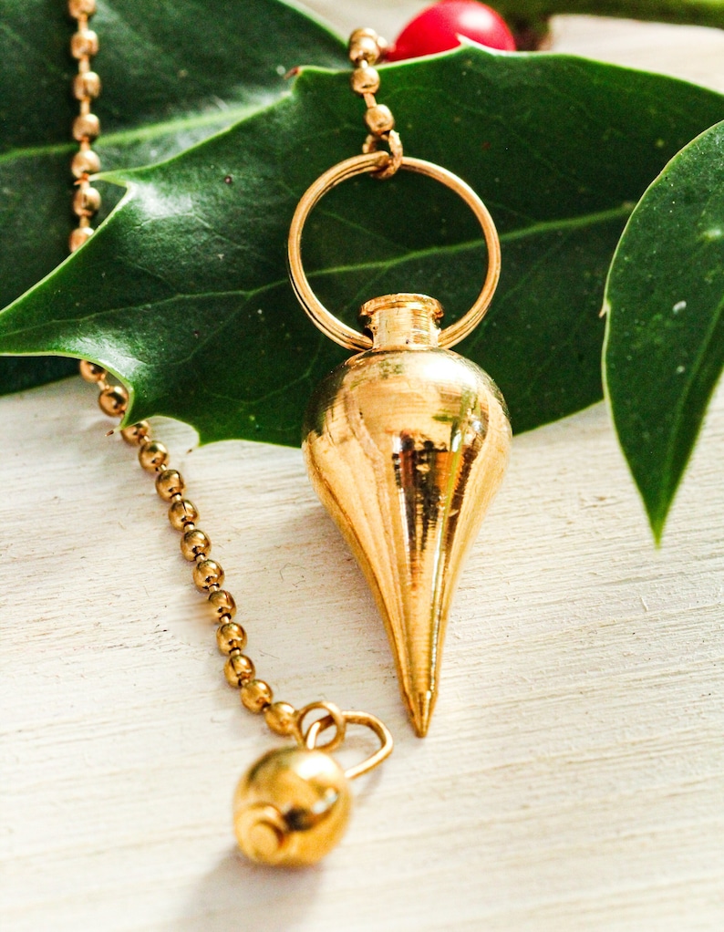Welth Pendulum Gold Metal Pendulum for Dowsing - Etsy