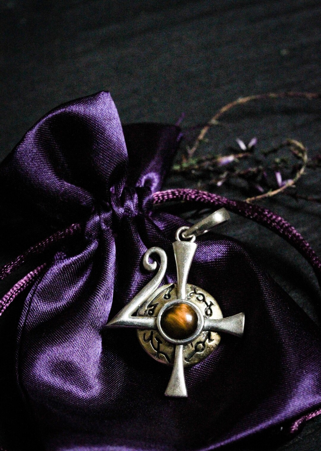 Chatoya, Jupiter Pendant Sterling Silver & Gold With Tiger Eye - Etsy UK