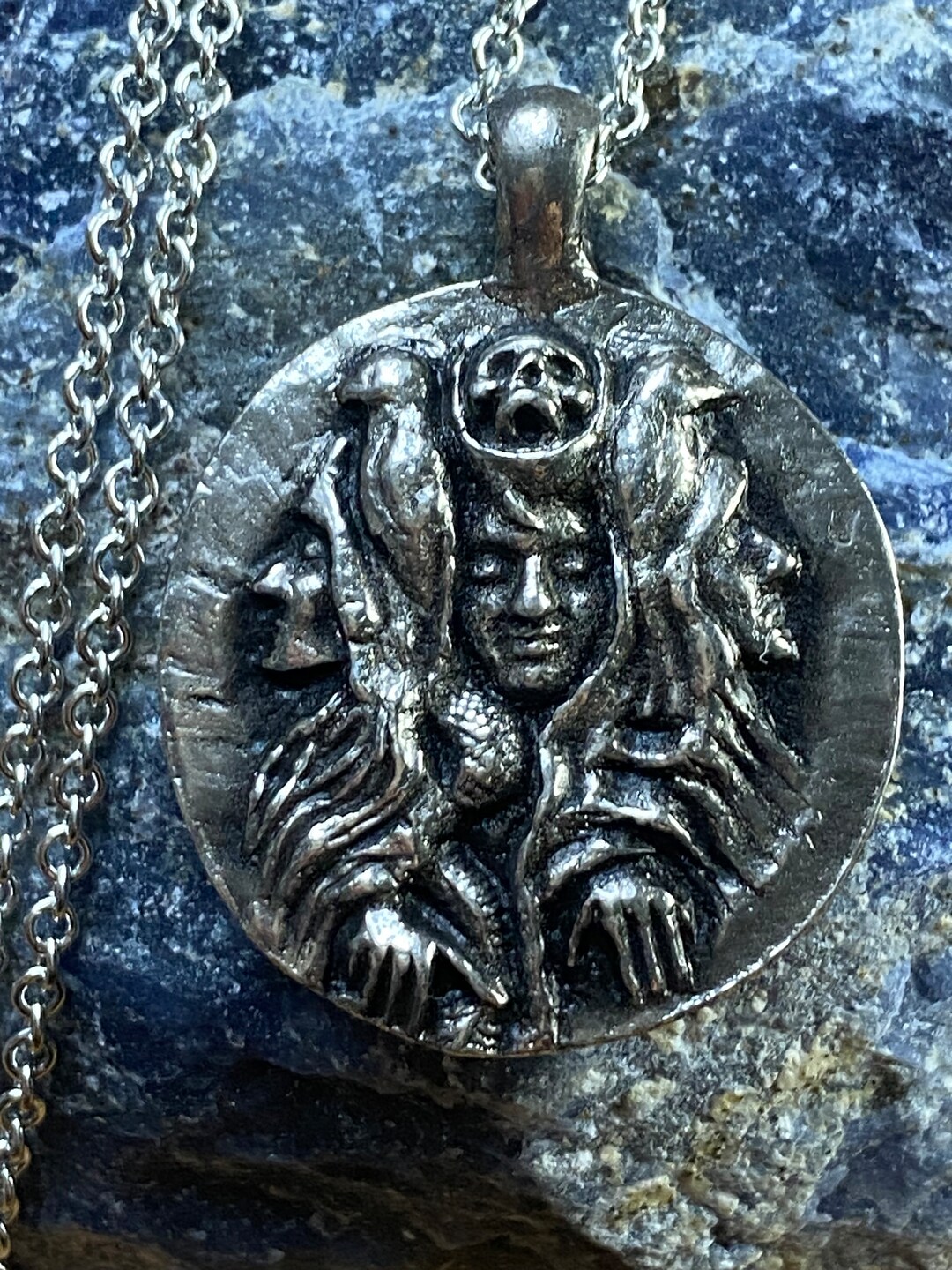 Freya, Nordic Goddess Silver Plated Coin Pendant - Etsy