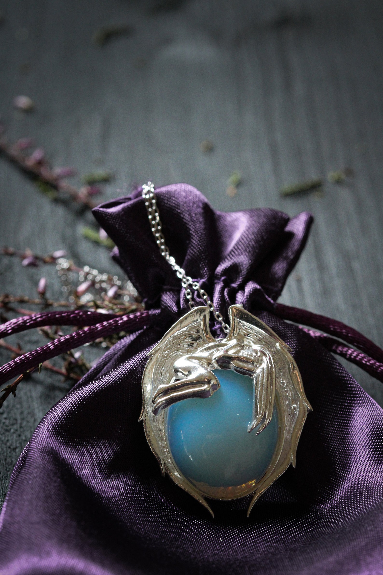 Amara Arelia Sterling Silver Angel Amulet by Anne Stokes | Etsy