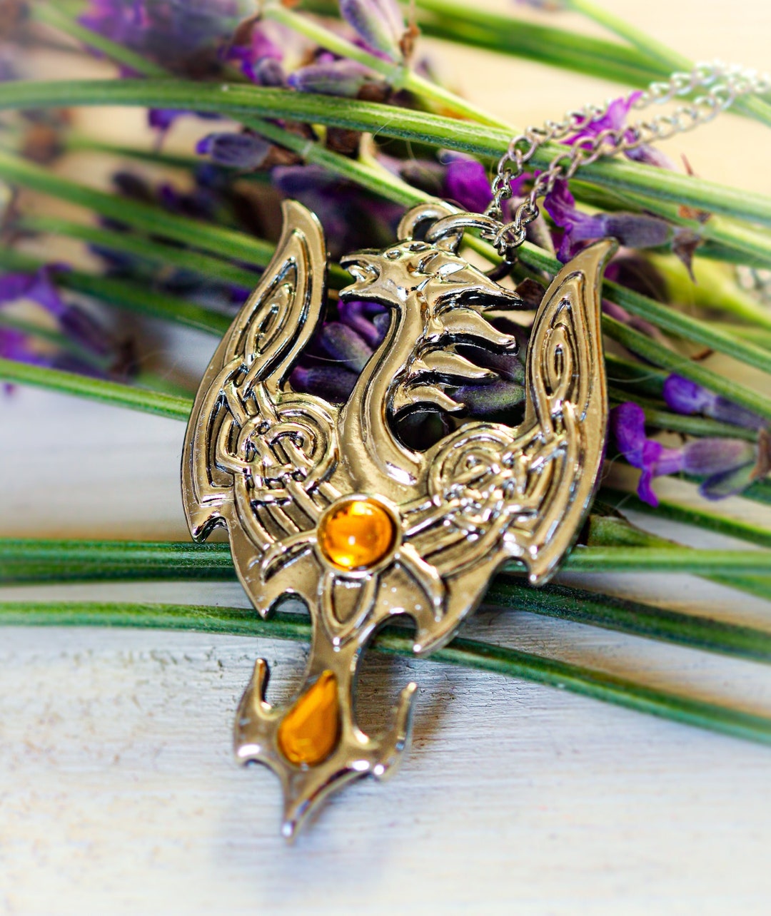 Avalonian Phoenix Pendant, Talisman for Transformation, Celtic Mythical ...