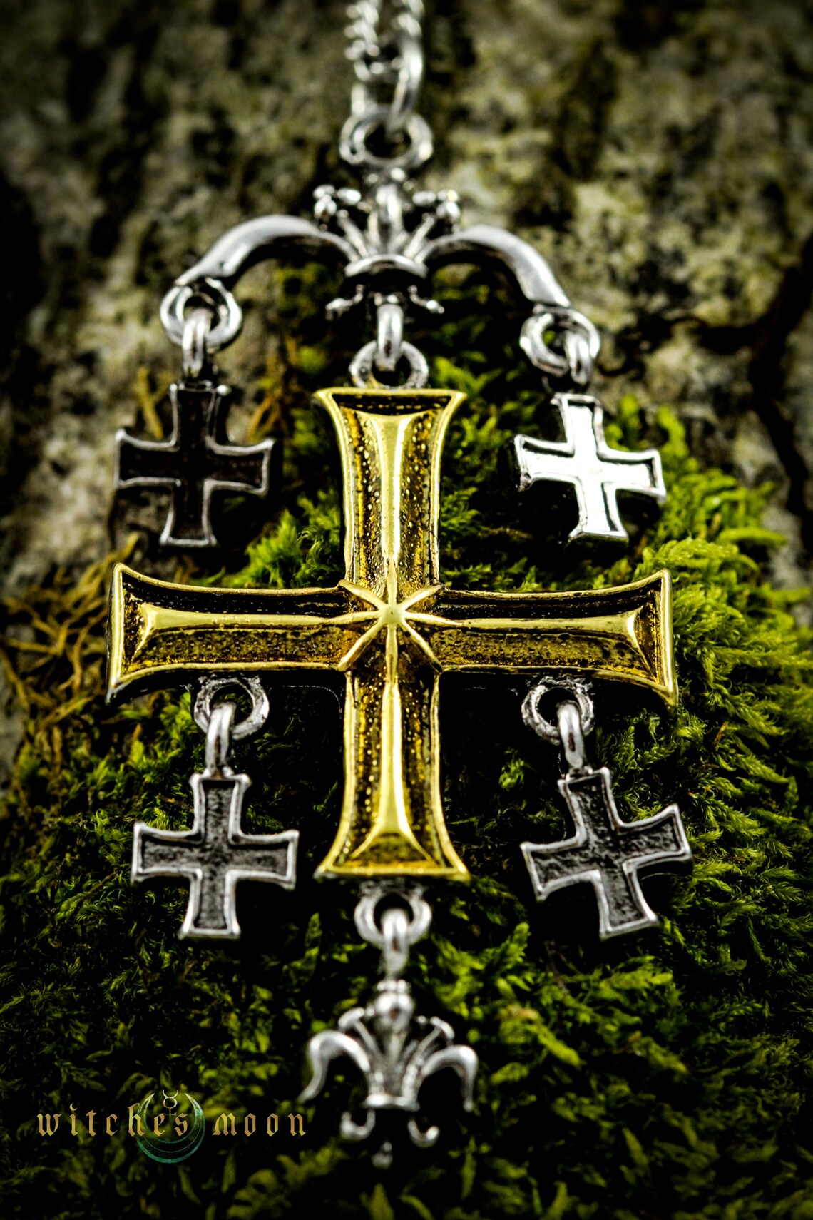 Jerusalem Cross Knights Templar medieval talisman | Etsy