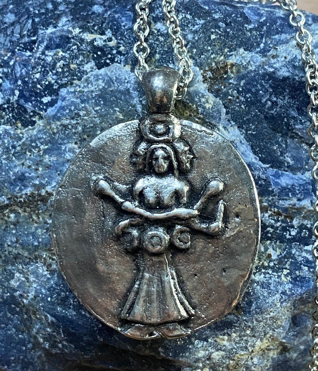Greek Goddess Hecate, Silver Plated Coin Pendant - Etsy