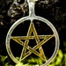 Silver & Gold Pentacle, Pentagram Pendant - Etsy