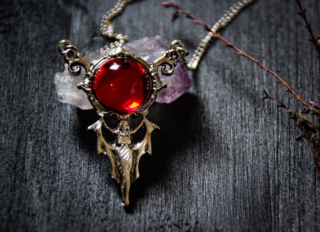 Blood Moon Rising Gothic Red Goddess Talisman - Etsy