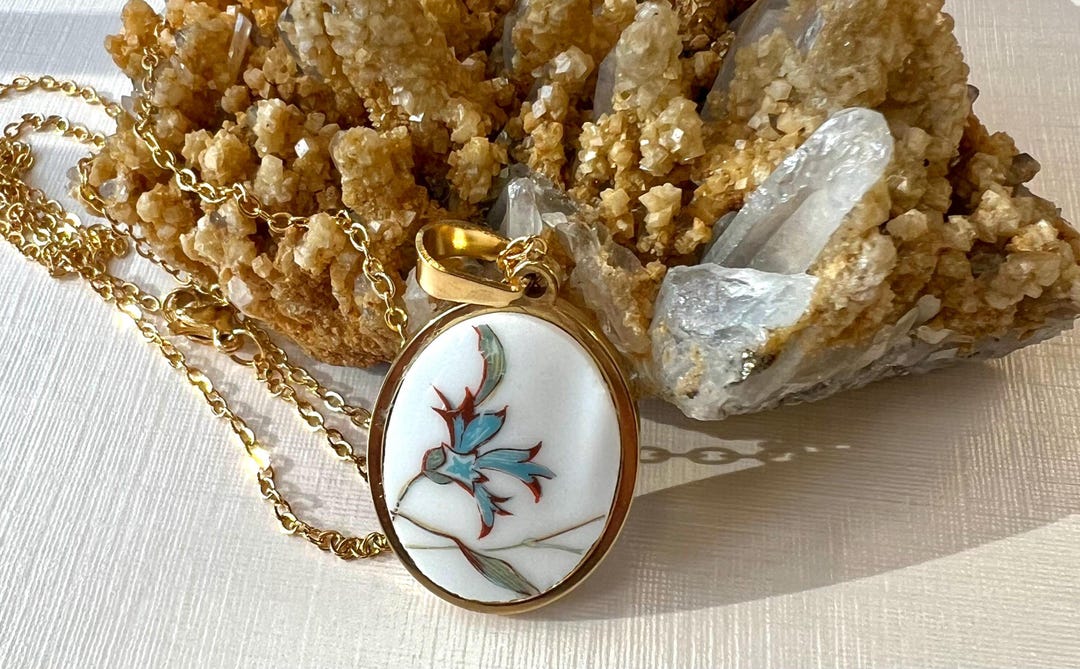 Vintage Broken Dishes Necklace- Limoges France Vintage Plate, Floral ...
