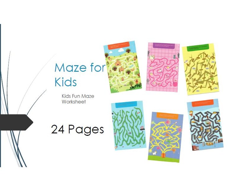 Printable Mazes 24 Pages Mazes With Pictures Printable Games Kids Games ...