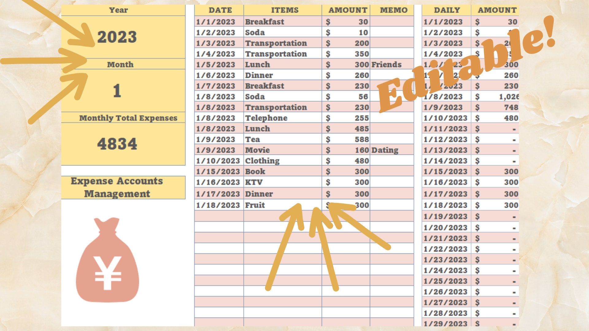 Twelve Months Monthly Budget Spreadsheet/ Monthly Budget Tracker ...