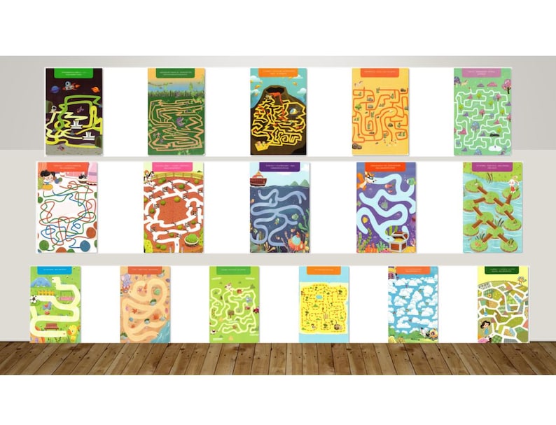 Printable Mazes 24 Pages Mazes With Pictures Printable Games Kids Games ...