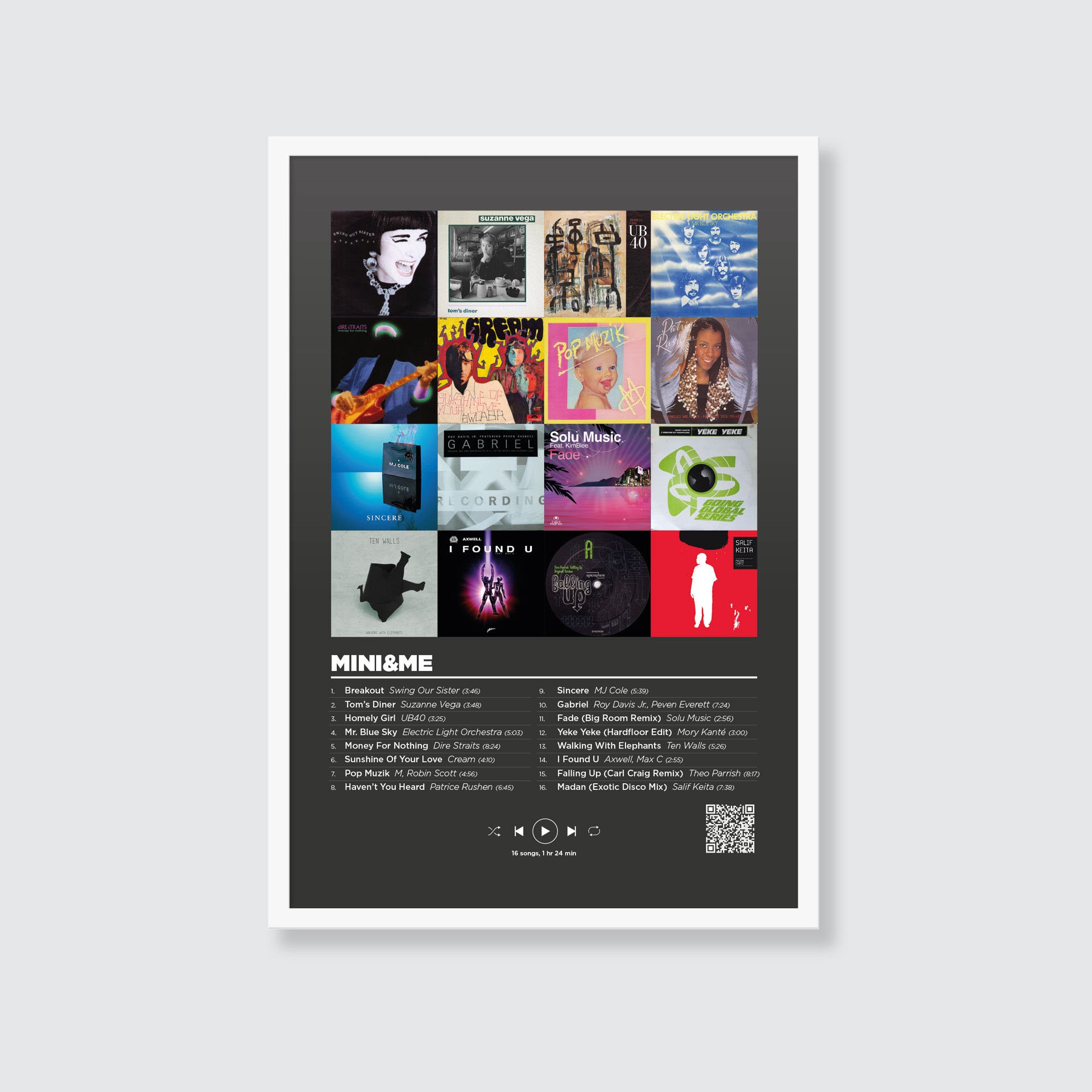 Personalised Playlist Poster Print | Custom Music Playlist Gift | Made ...
