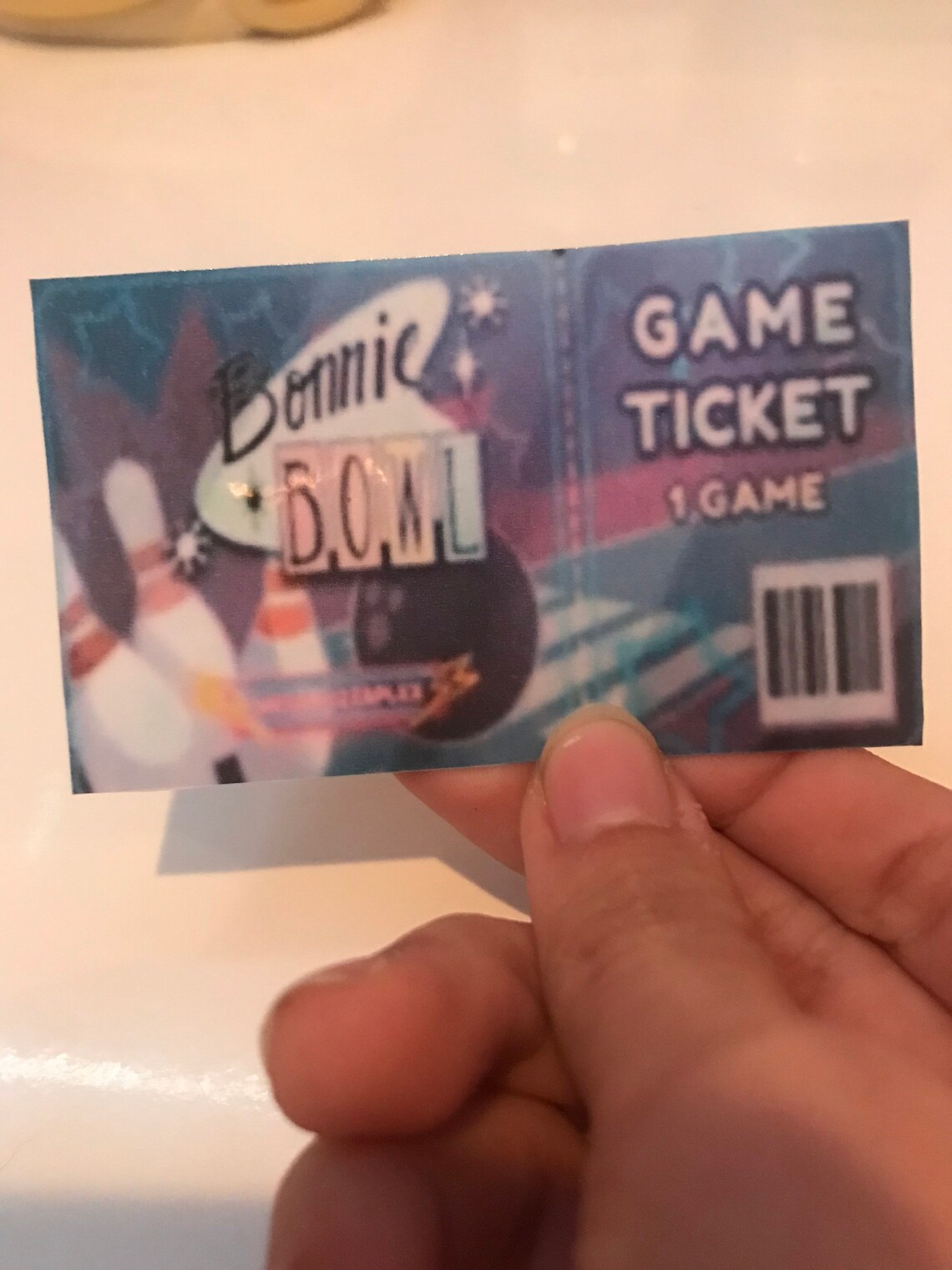 Bonnie Bowl Game Ticket fnaf Security Breach - Etsy UK