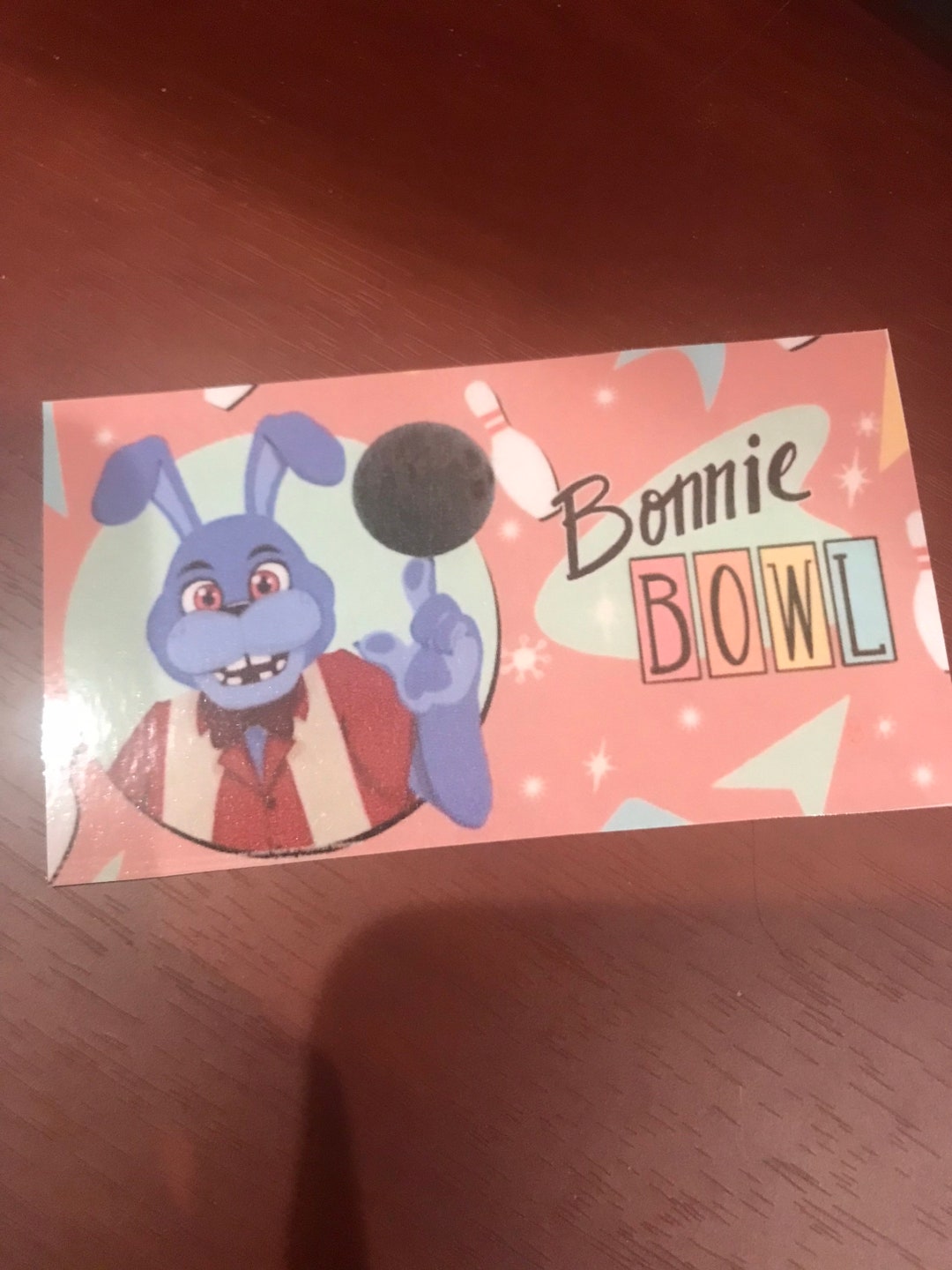 Bonnie Bowl Poster Mini Laminated Card five Nights at Freddys Security ...