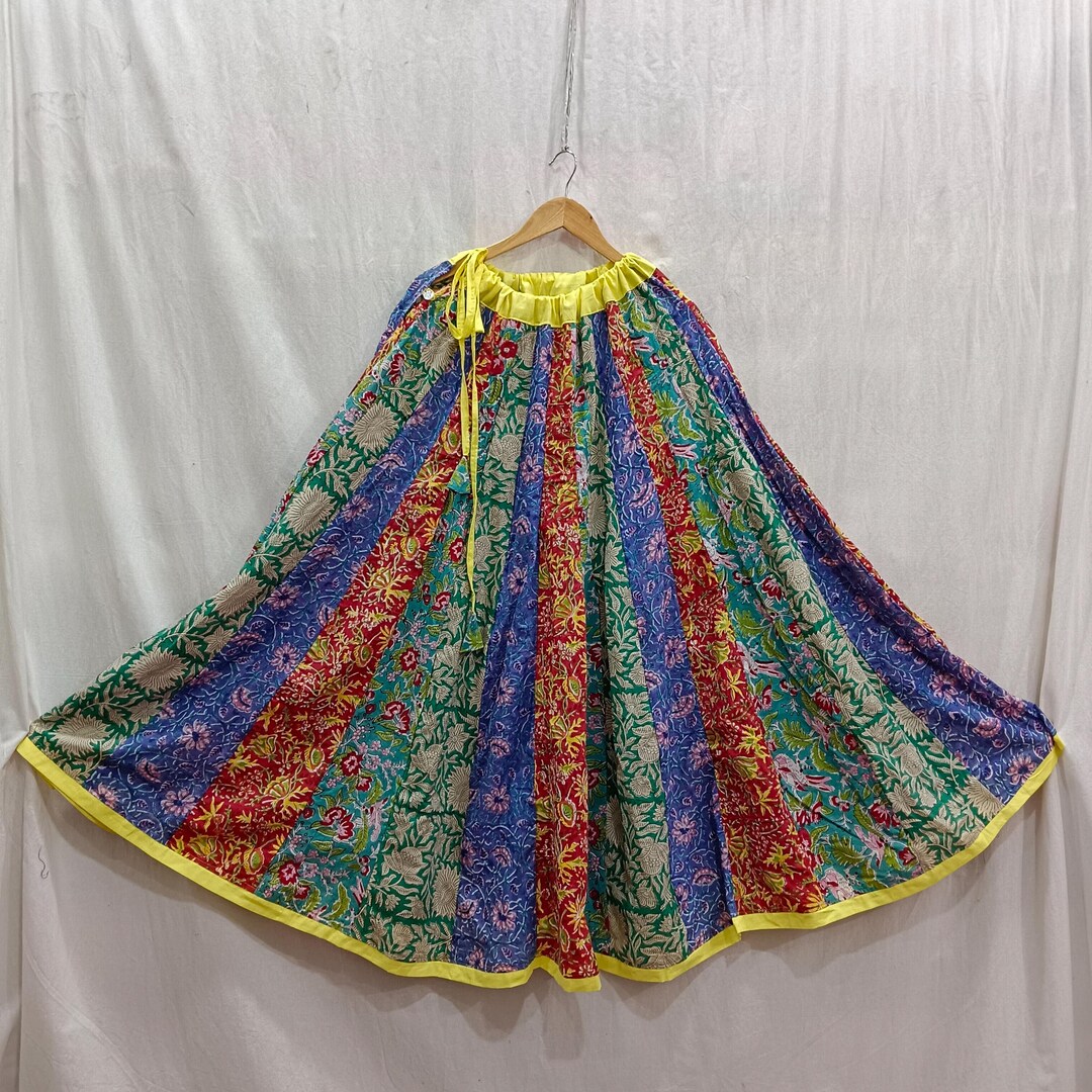 Multi Color Long Skirt, Women Wear Skirt, Indian Skirt, Unique Design ...