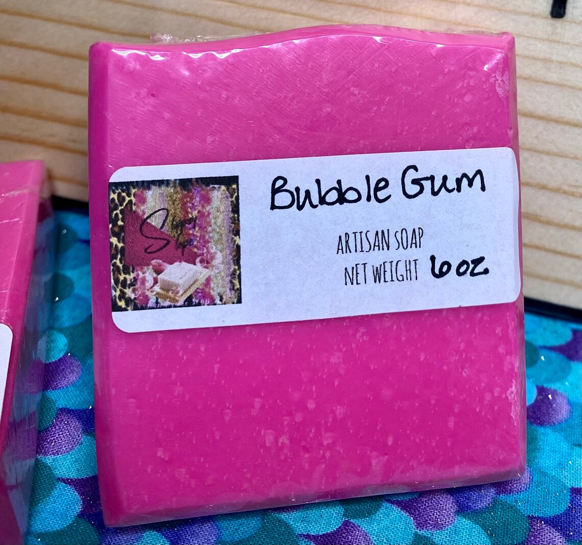 Bubble Gum Artisan Soap, Nostalgic Scents, Candy Scent, Vegan Skin Care ...
