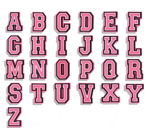 Pink Alphabet Letters A-Z - Etsy