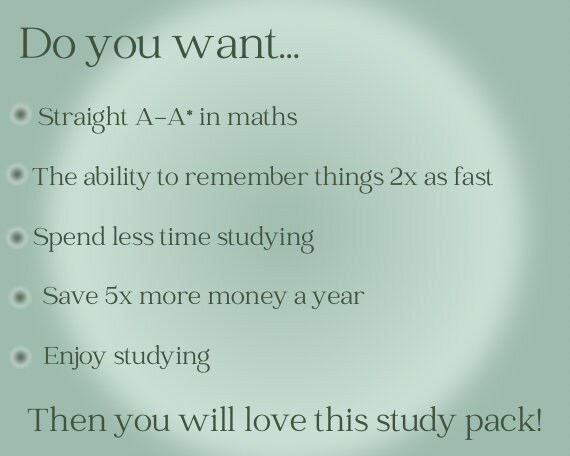 Maths Study Pack, Maths Revision, Study, Revision Planner, Flashcards ...
