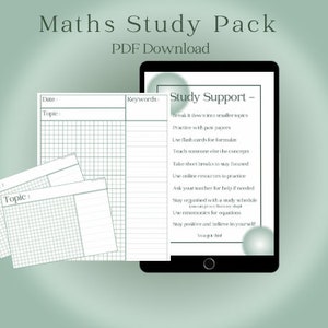 Maths Study Pack, Maths Revision, Study, Revision Planner, Flashcards ...