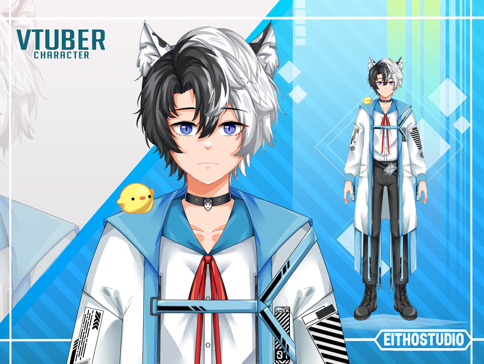 LIVE2D Vtuber Model for Commercial Use Vtuber Custom Male or Female ...