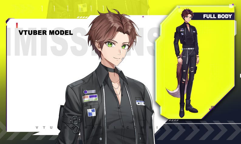 Custom Male Vtuber Model Live2d|fully Rigged Anime Avatar|vtuber ...