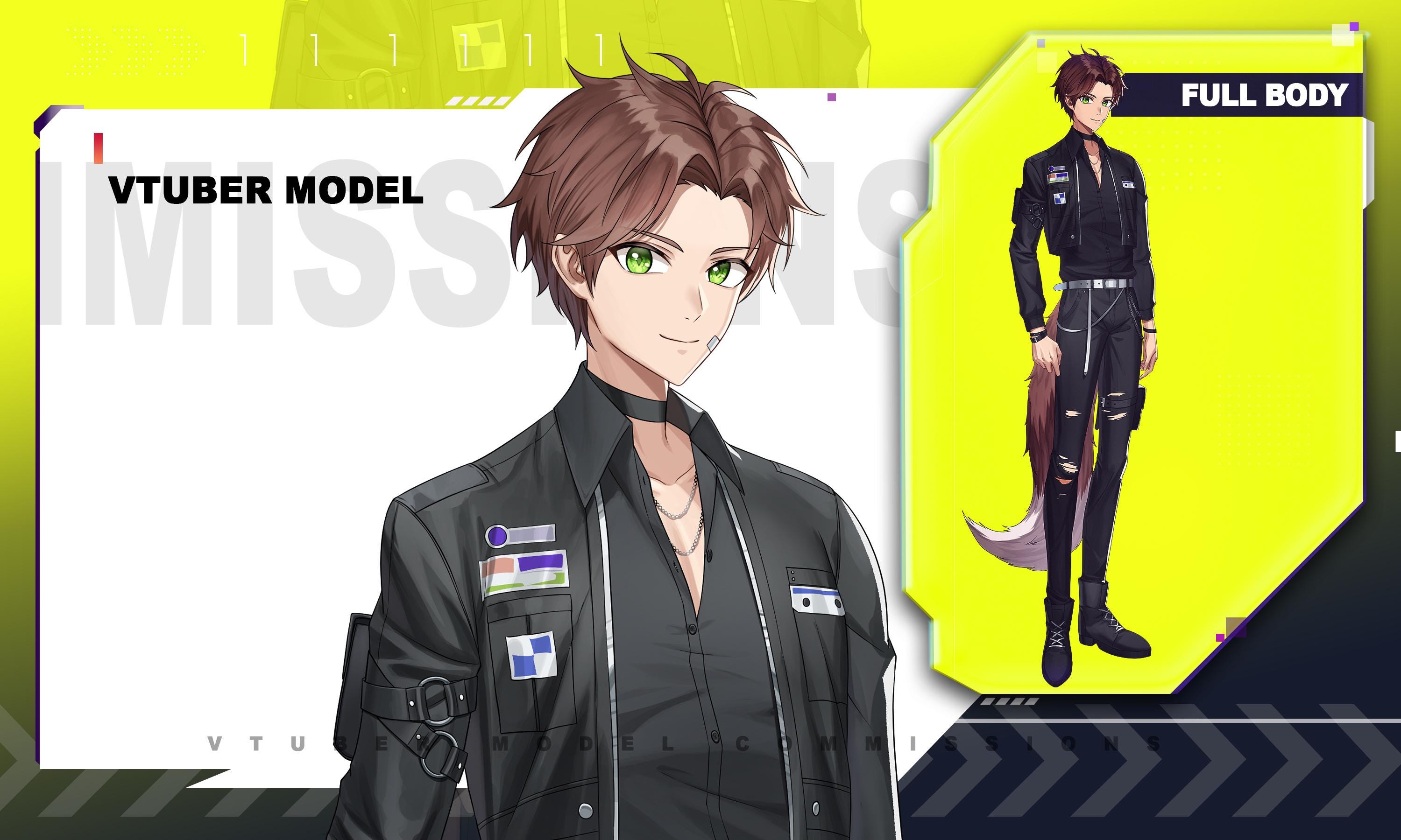 Custom Male Vtuber Model Live2d|fully Rigged Anime Avatar|vtuber ...