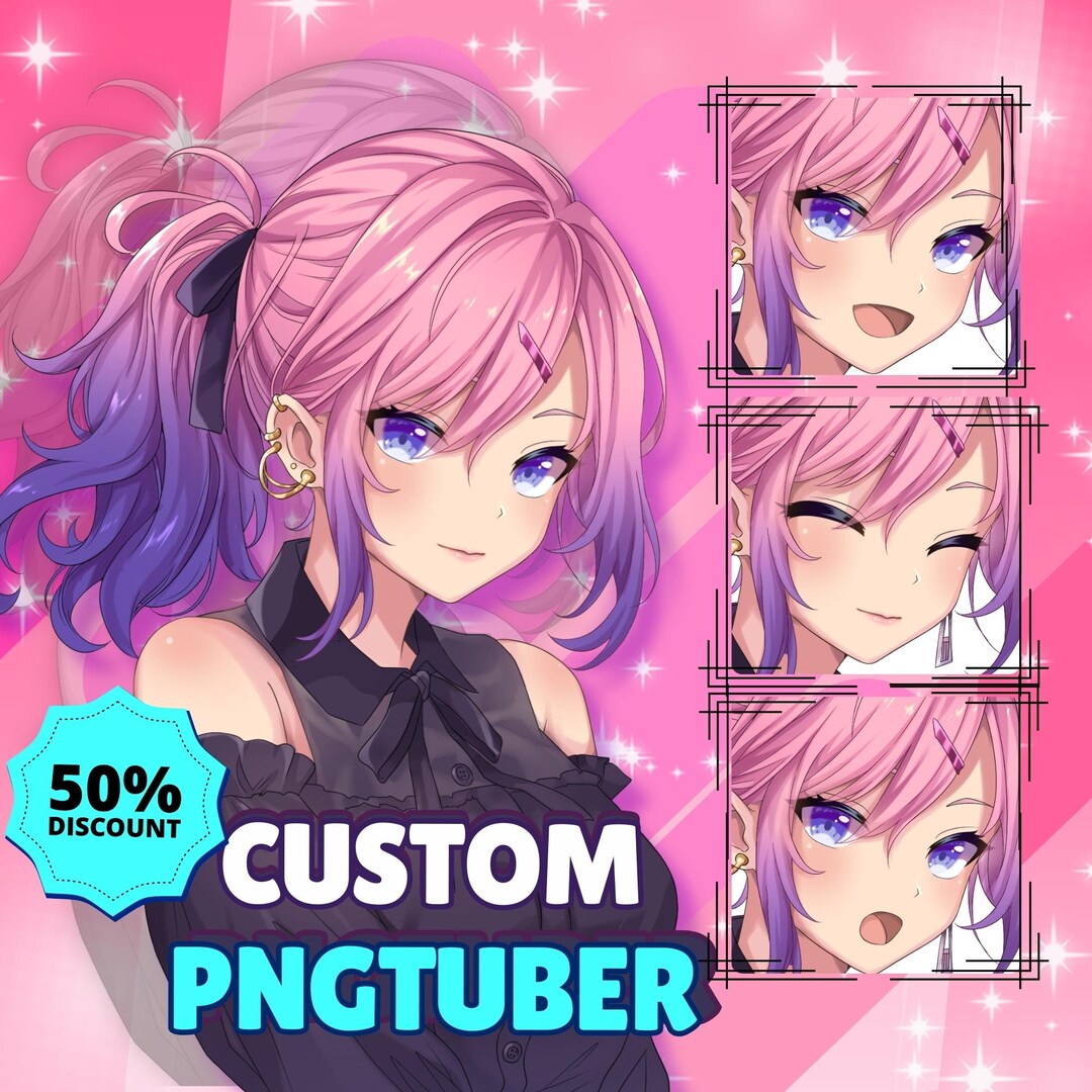 Custom PNGTUBER Pngtuber Commission Pngtuber Model PNG Tuber Plus Anime ...