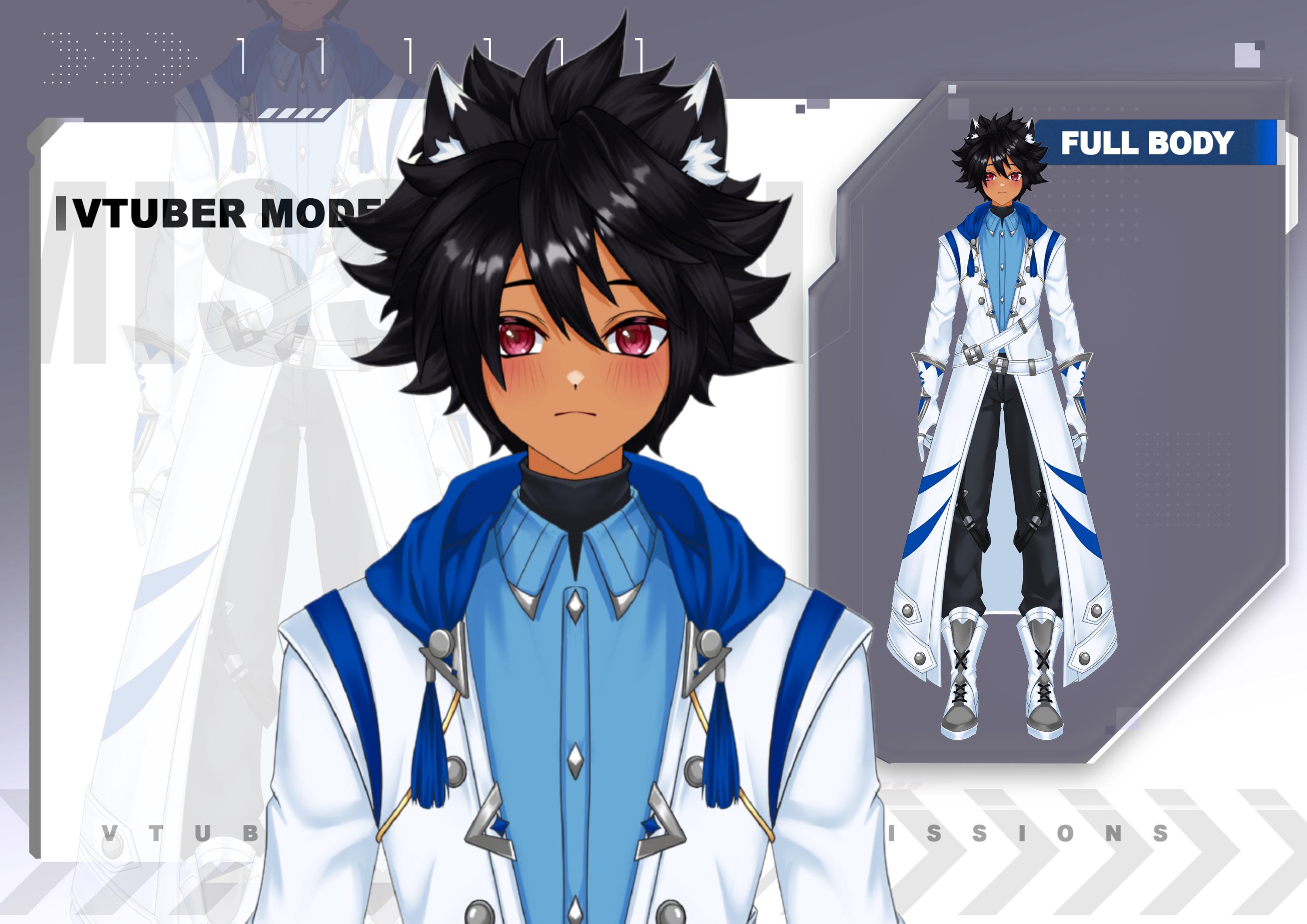 Custom Male Vtuber Model Live2d|fully Rigged Anime Avatar|vtuber ...
