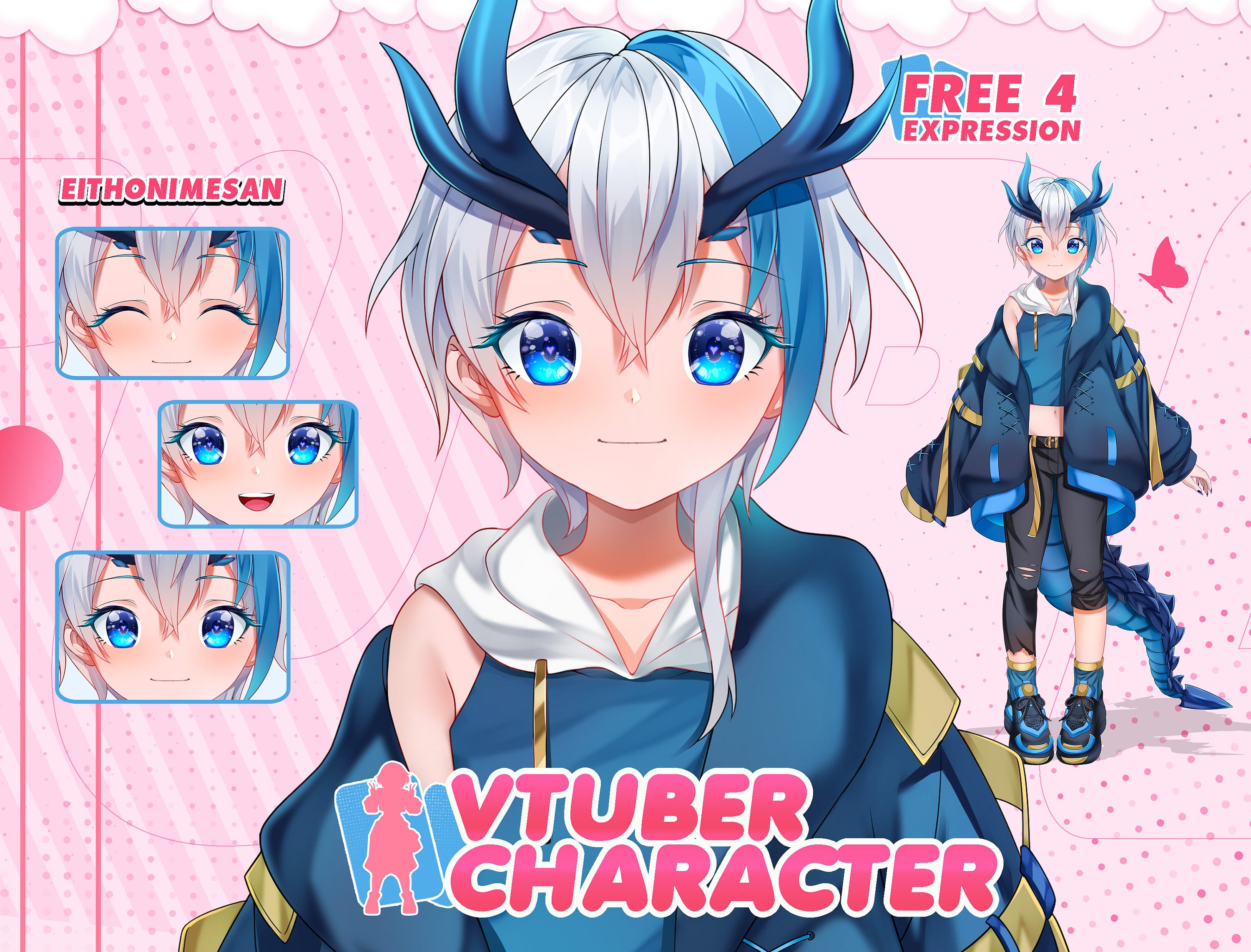Modelo Vtuber personalizado para uso comercial / Comisión - Etsy México
