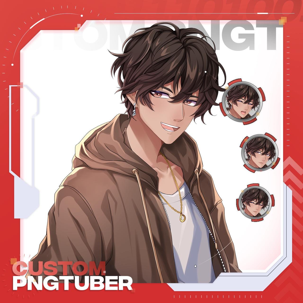 Custom Anime Pngtuber Avatar | Reactive Streaming Character Commission ...