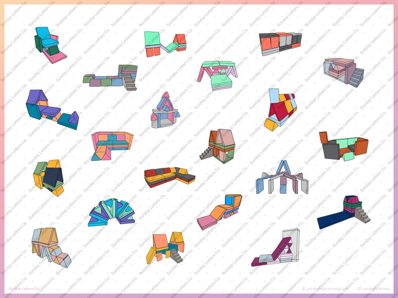 3 Nugget Play Couch MEGA Poster (digital) - Etsy