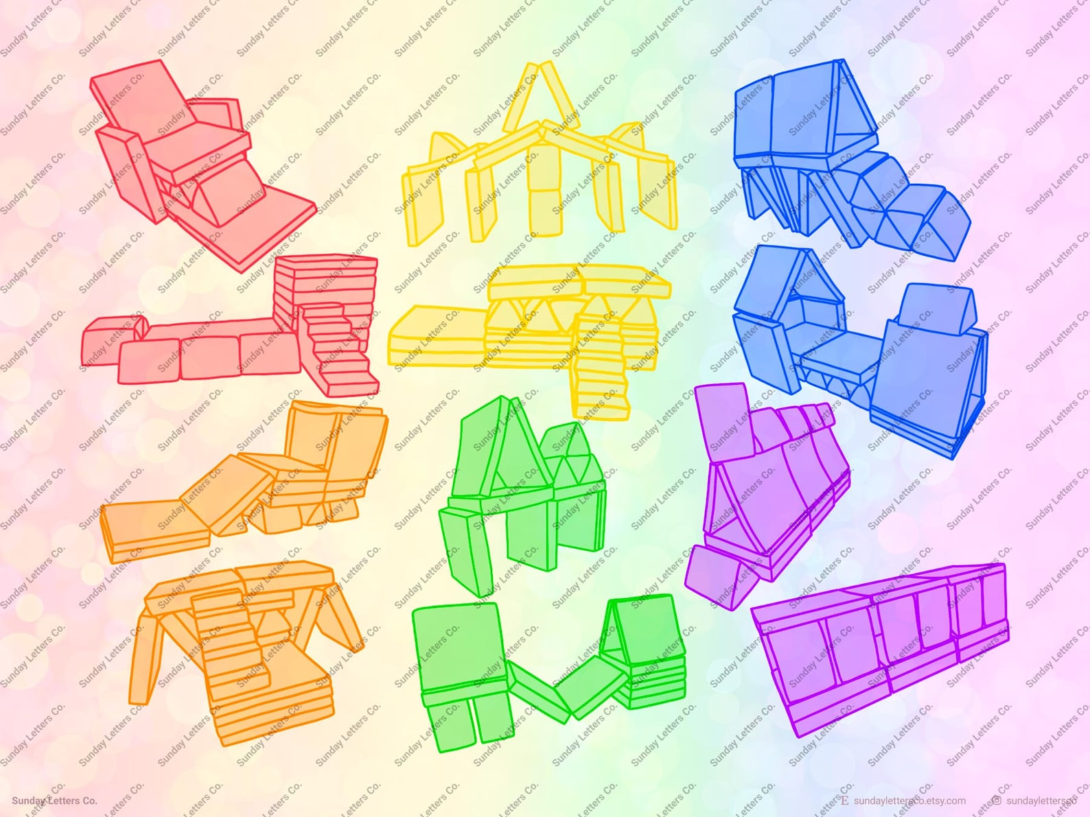 3 Nugget Play Couch Builds Nugget Play Couch Couch Ideas | Etsy