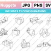 1 Nugget Play Couch Builds 33 Builds for Print digital: PNG - Etsy