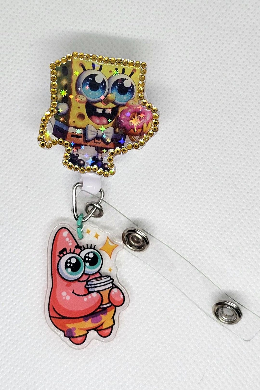 Spongebob and Patrick Clip-on Retractable Badge Reel - Etsy