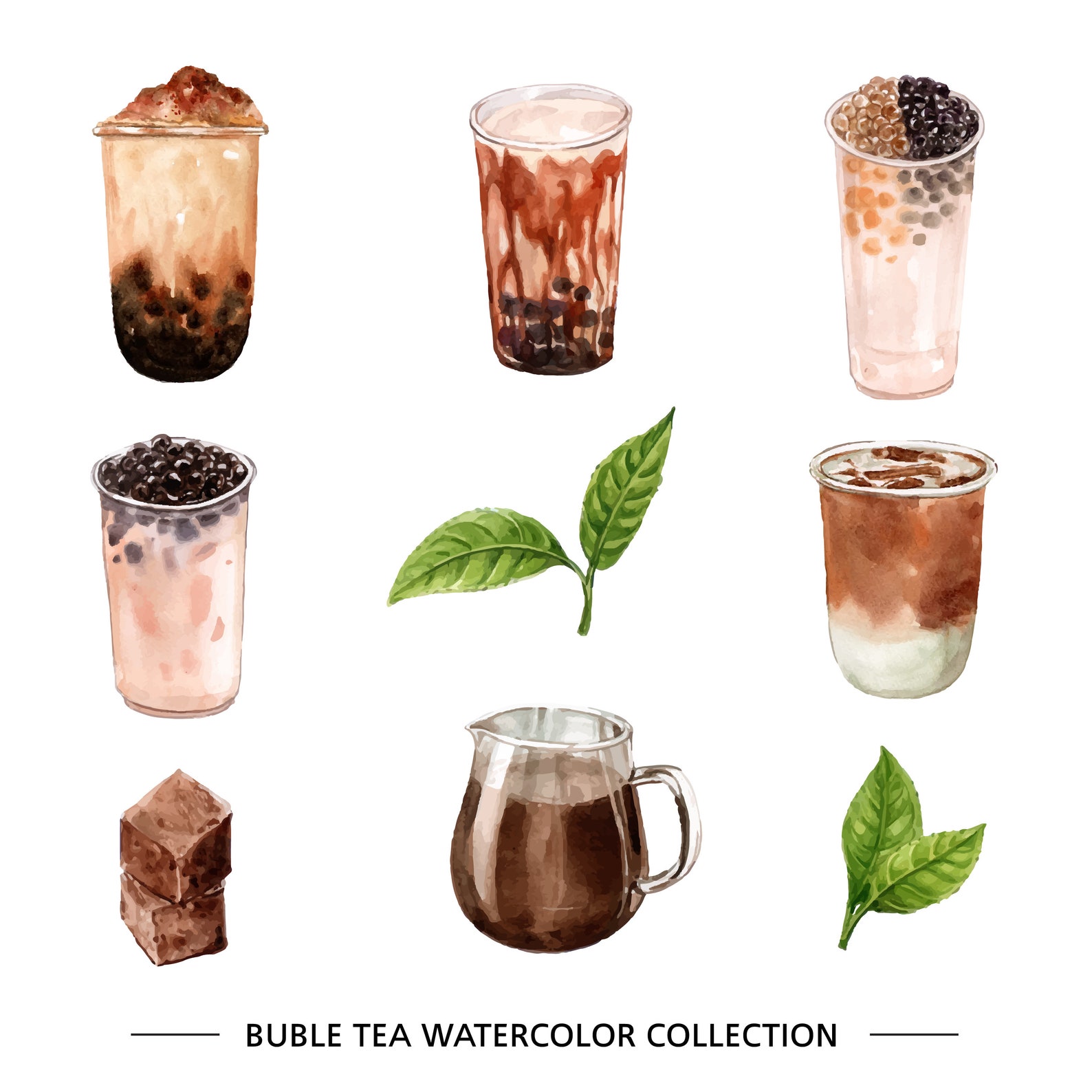 Bubble Boba Drink for Digital Planners - Etsy