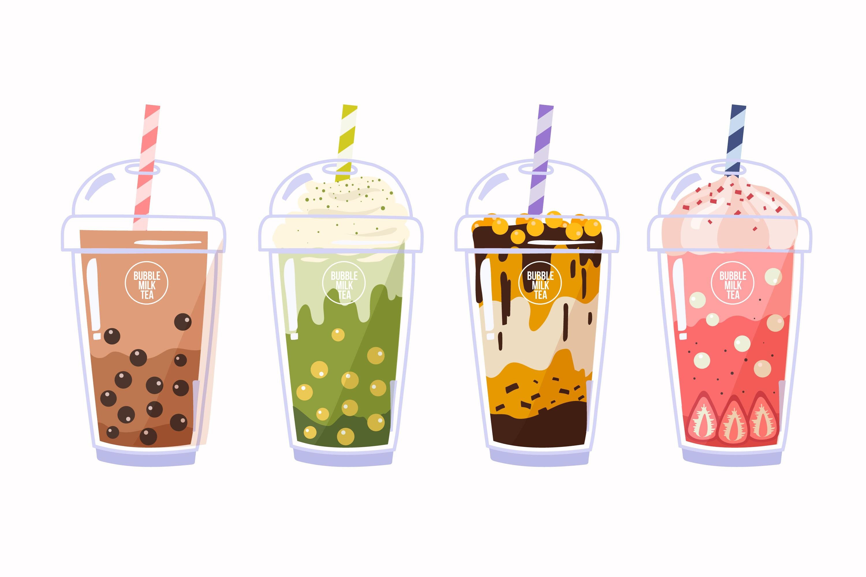 Boba Tea PNG Files- Transparent Background- Cricut & Goodnotes - Etsy UK