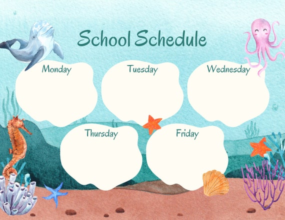 Under the Sea Classroom Schedule | Etsy