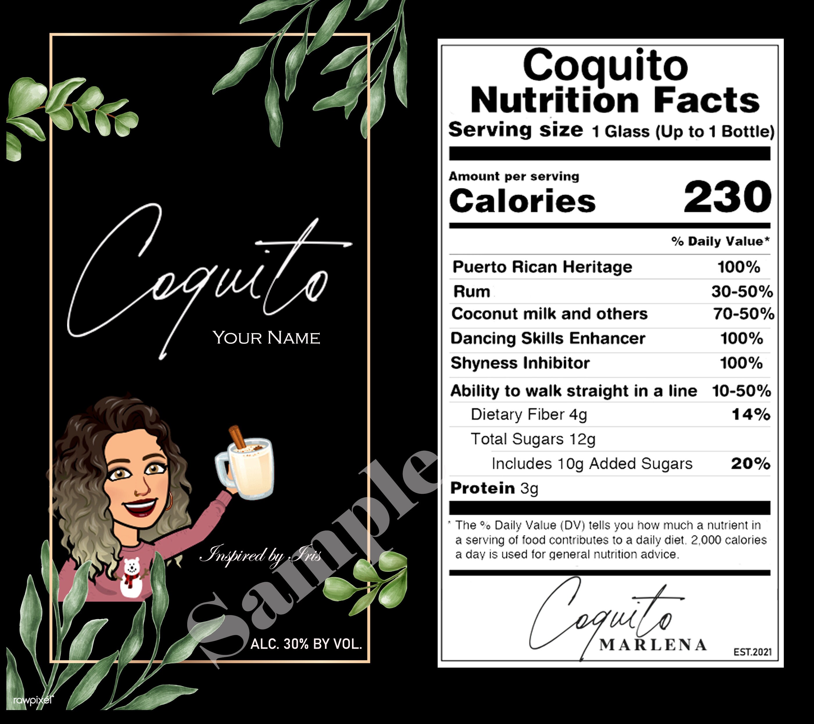 Coquito Labels