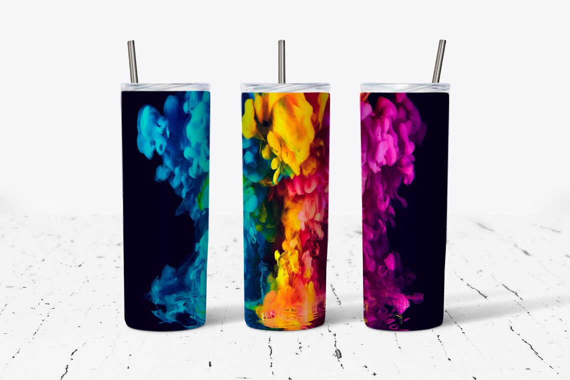 DIY Colored Smoke Tumbler Sublimation Printable Instant | Etsy