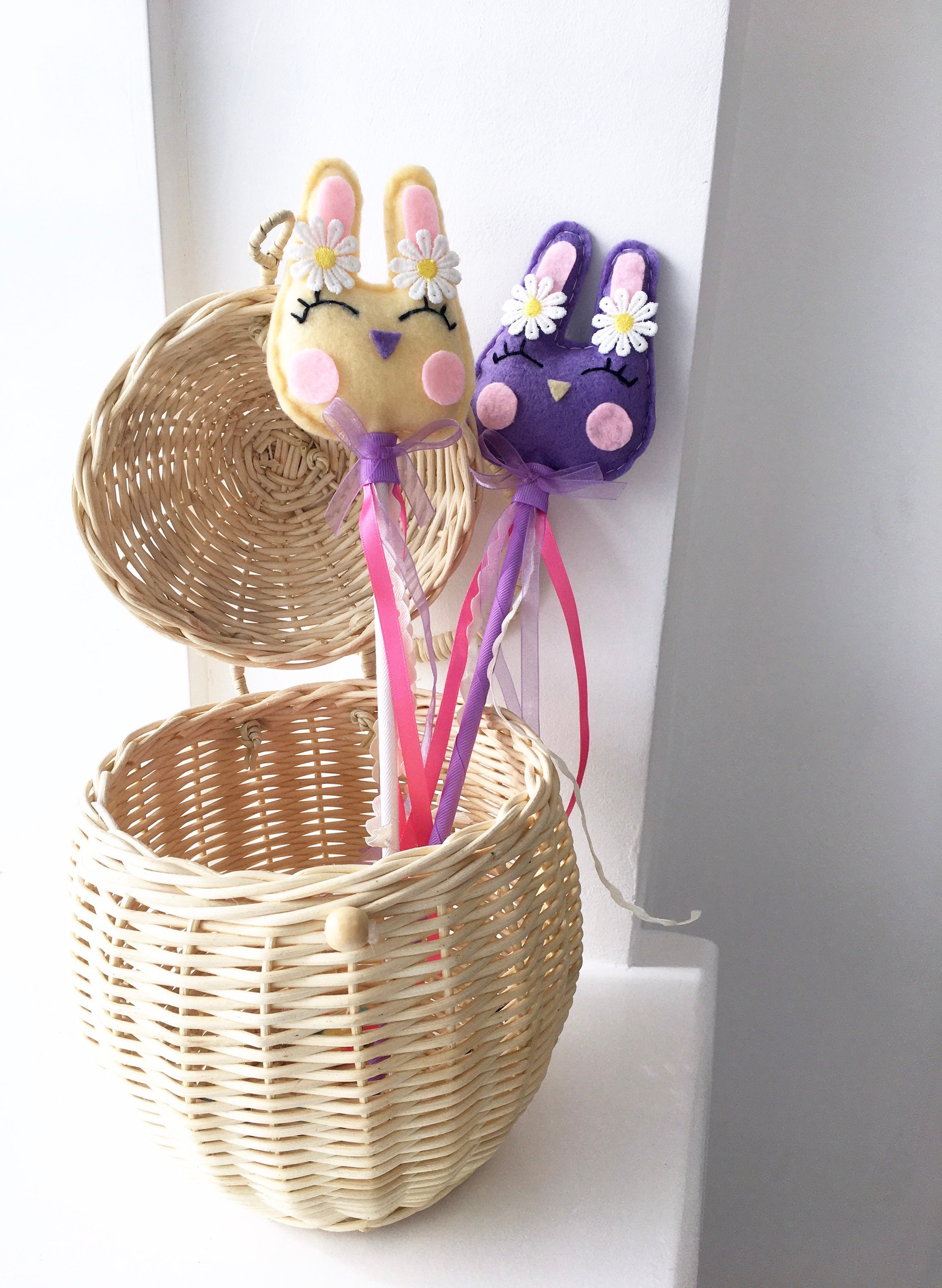 Easter Bunny Wands, Plush Rabbit Wands, Easter Bunny Decoration ...