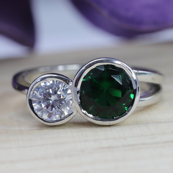 Two Stone Ring - Etsy